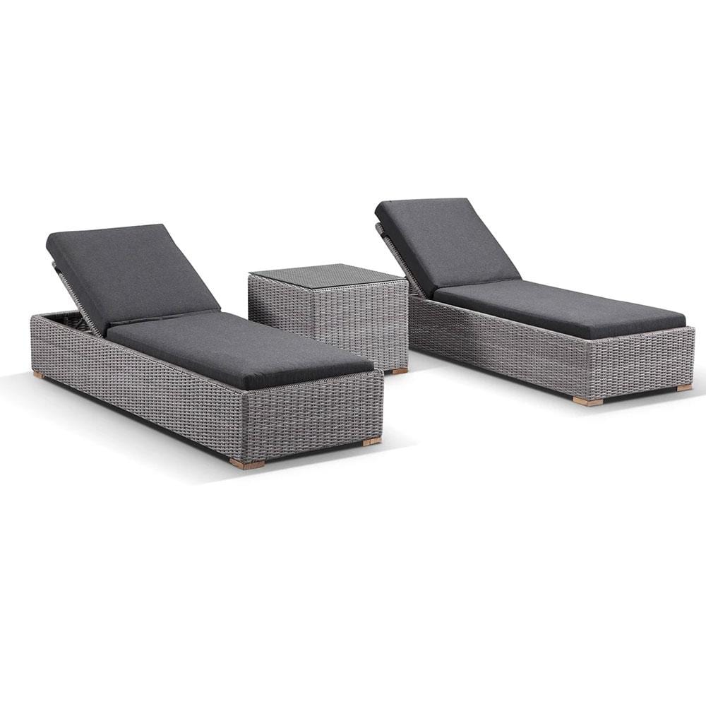 Simple Design Outdoor Aluminum Rattan Weaving Swimming Pool Sun Lounger ...